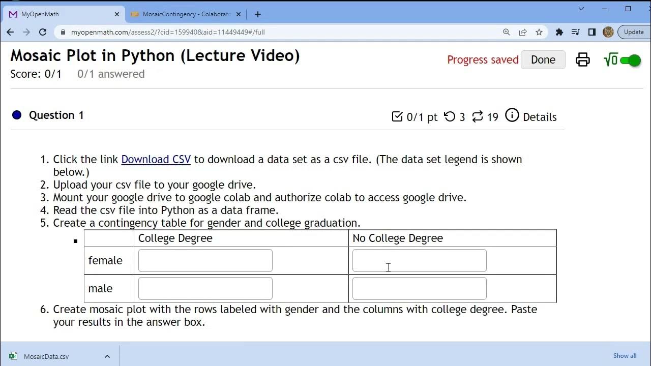STA2023: Mosaic Plot Lecture Video - YouTube