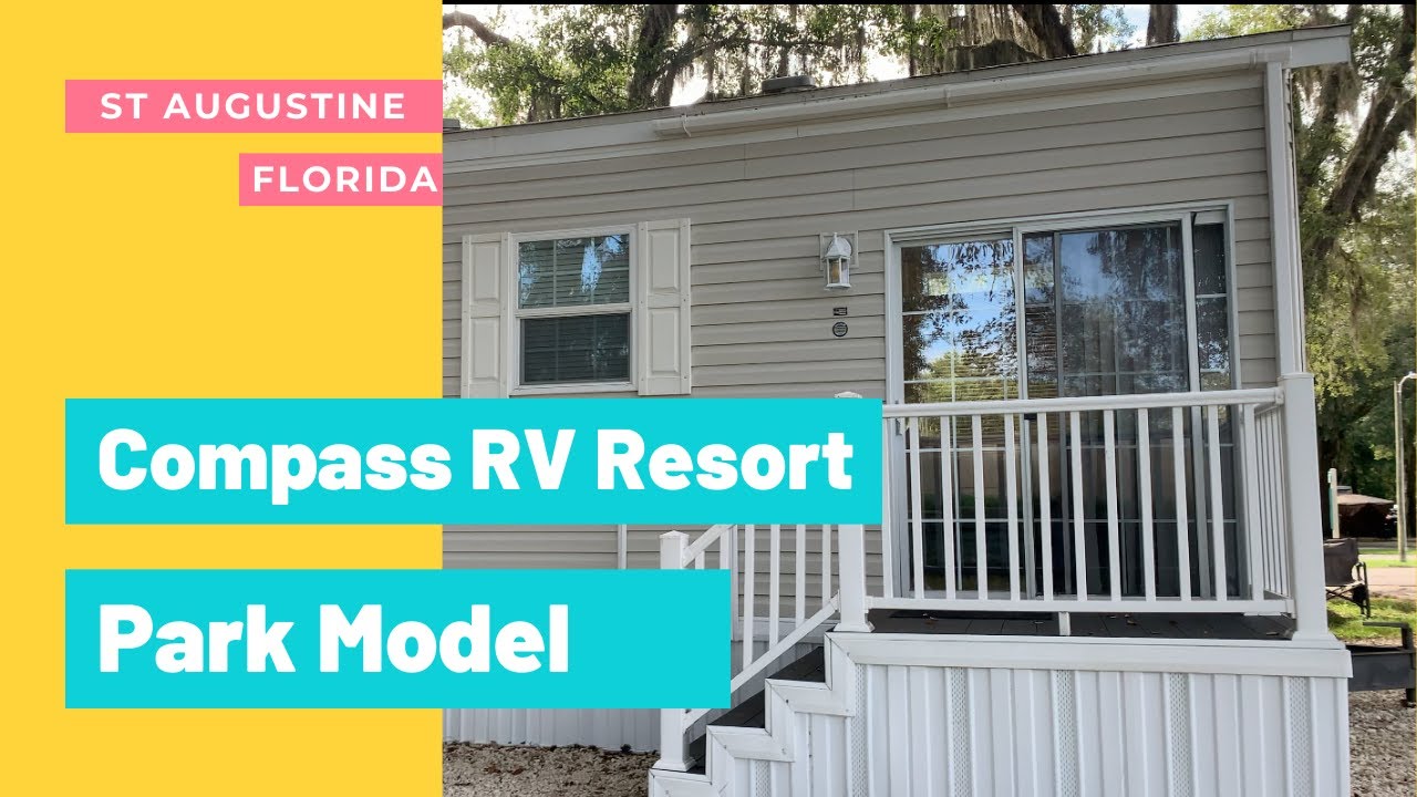 Touring the Park Model at Compass RV Resort | St Augustine, FL - YouTube