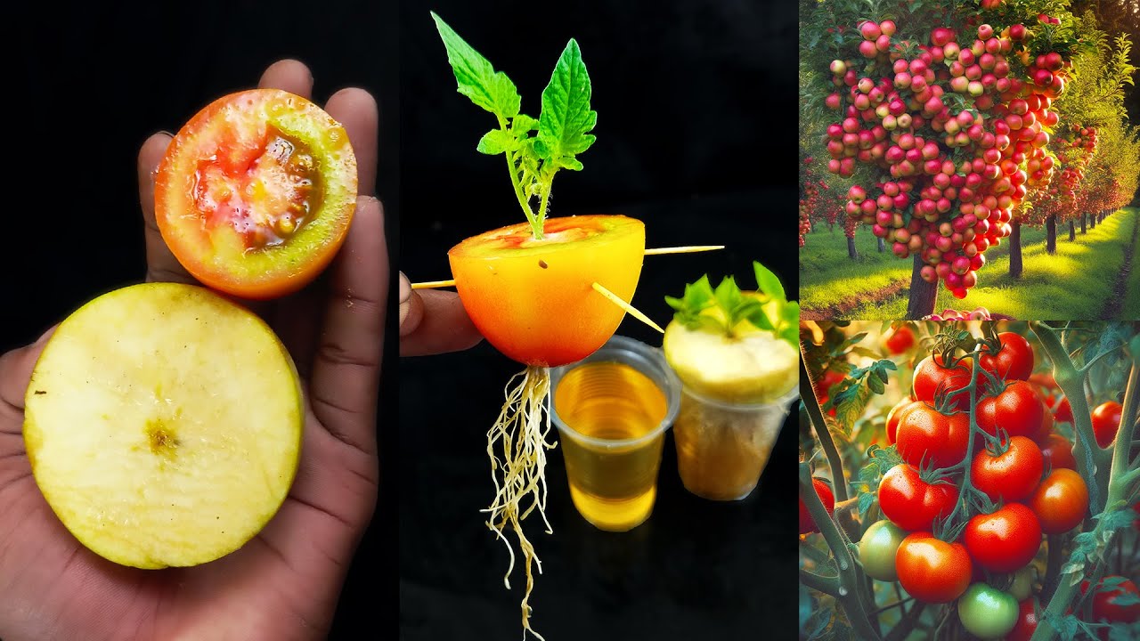 Unique Techniques How to grow an apple, tomato tree in an apple and ...