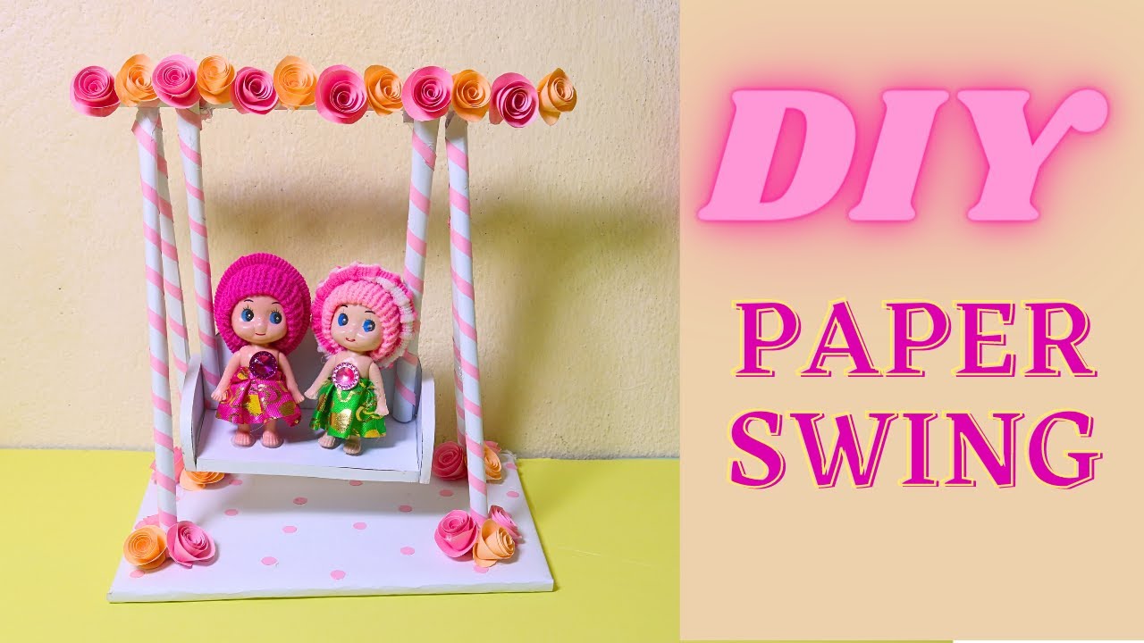 Paper swing | How to make a Paper Swing | Paper Crafts Idea | paper ...
