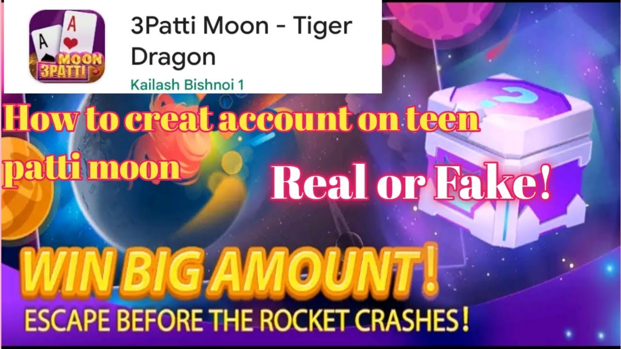 How to creat account on teen patti moon app.Teen patti moon app real or fake.onlune earning app ...