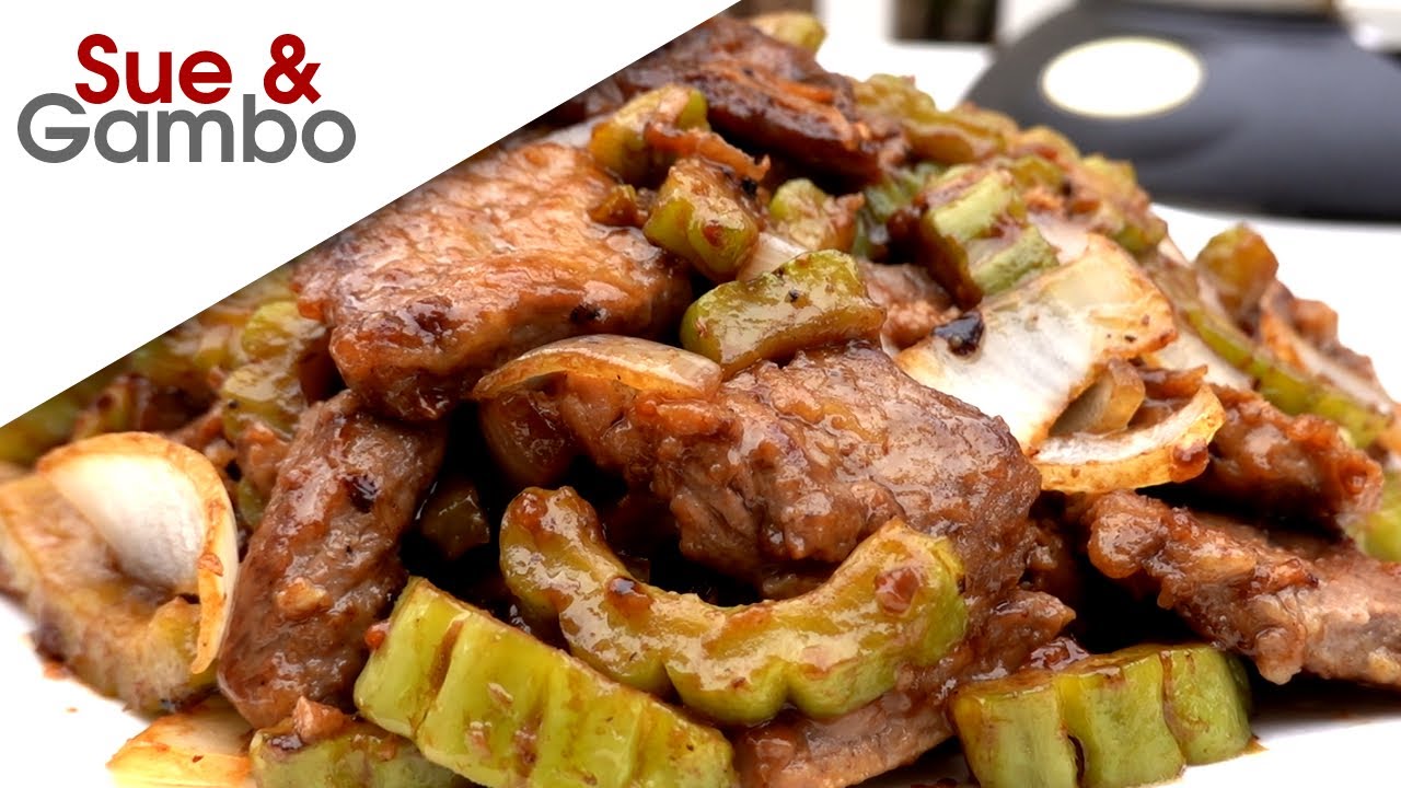 Beef and Bitter Melon with Black Bean Sauce Recipe - YouTube