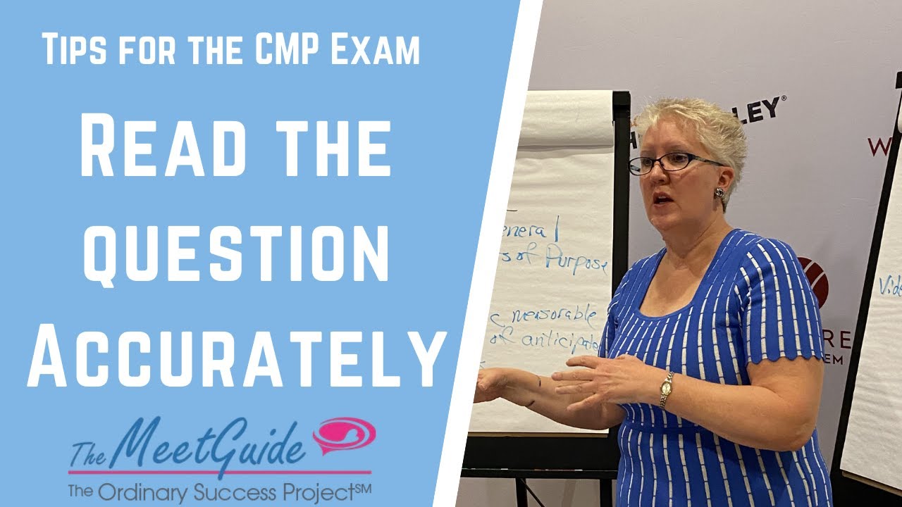 Tips for the CMP Exam - Read the Question Accurately - YouTube