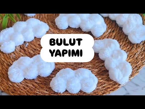 KADİFE İP BULUT YAPIMI / BULUT FİGÜR YAPIMI / KOLAY BULUT YAPIMI 