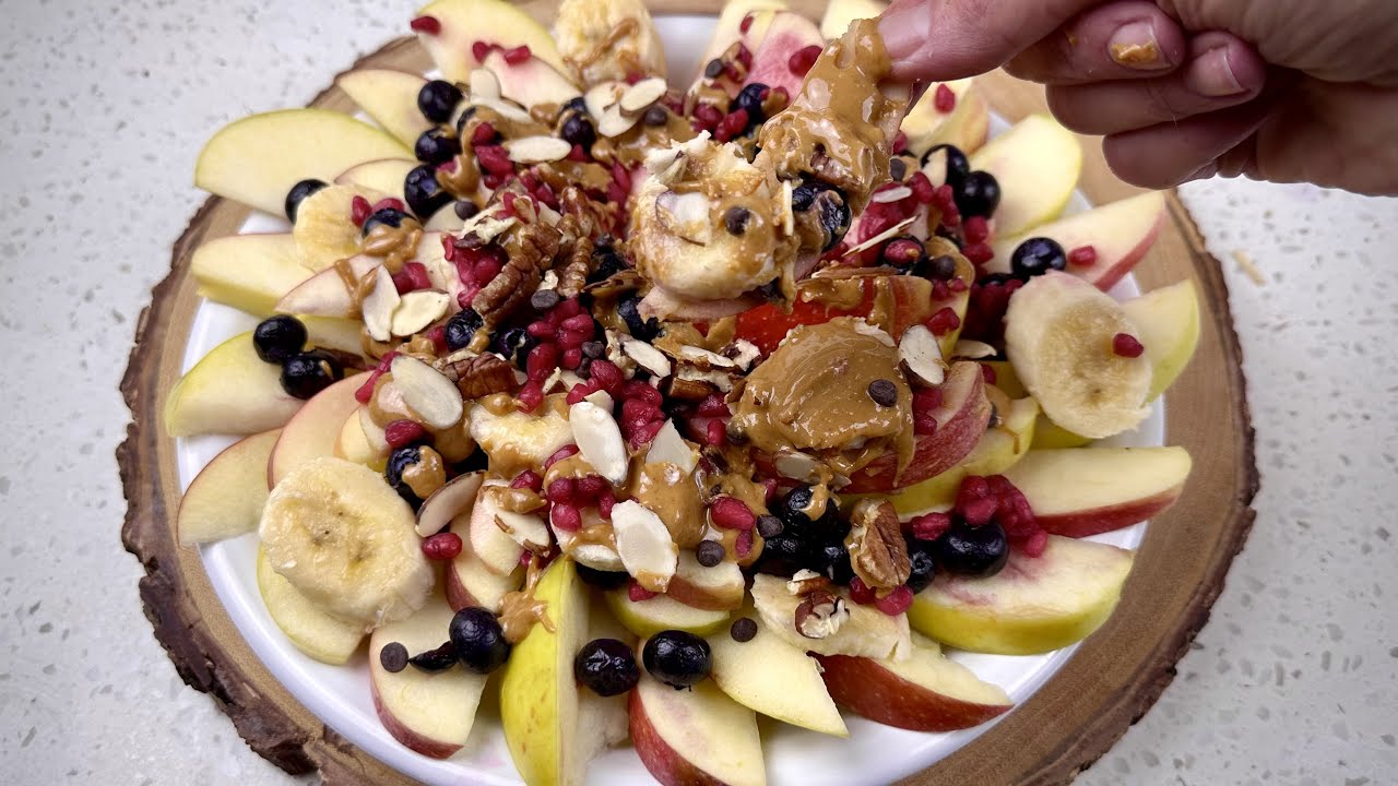 Skinny Vegan Loaded Apple Nachos Dessert Platter - Gluten Free & Dairy ...