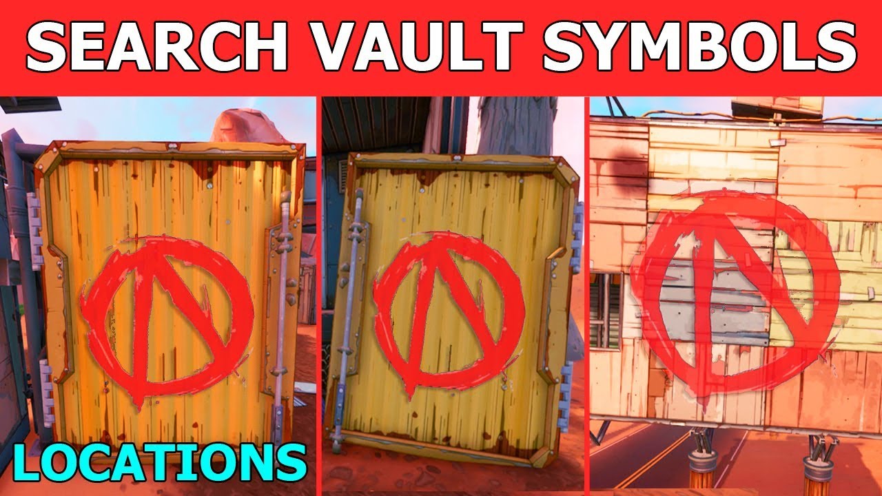 SEARCH DIFFERENT VAULT SYMBOLS! ALL 3 VAULT SYMBOL LOCATIONS! FORTNITE ...