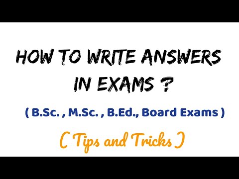 How to write answers in college exam | how to write answers at ...