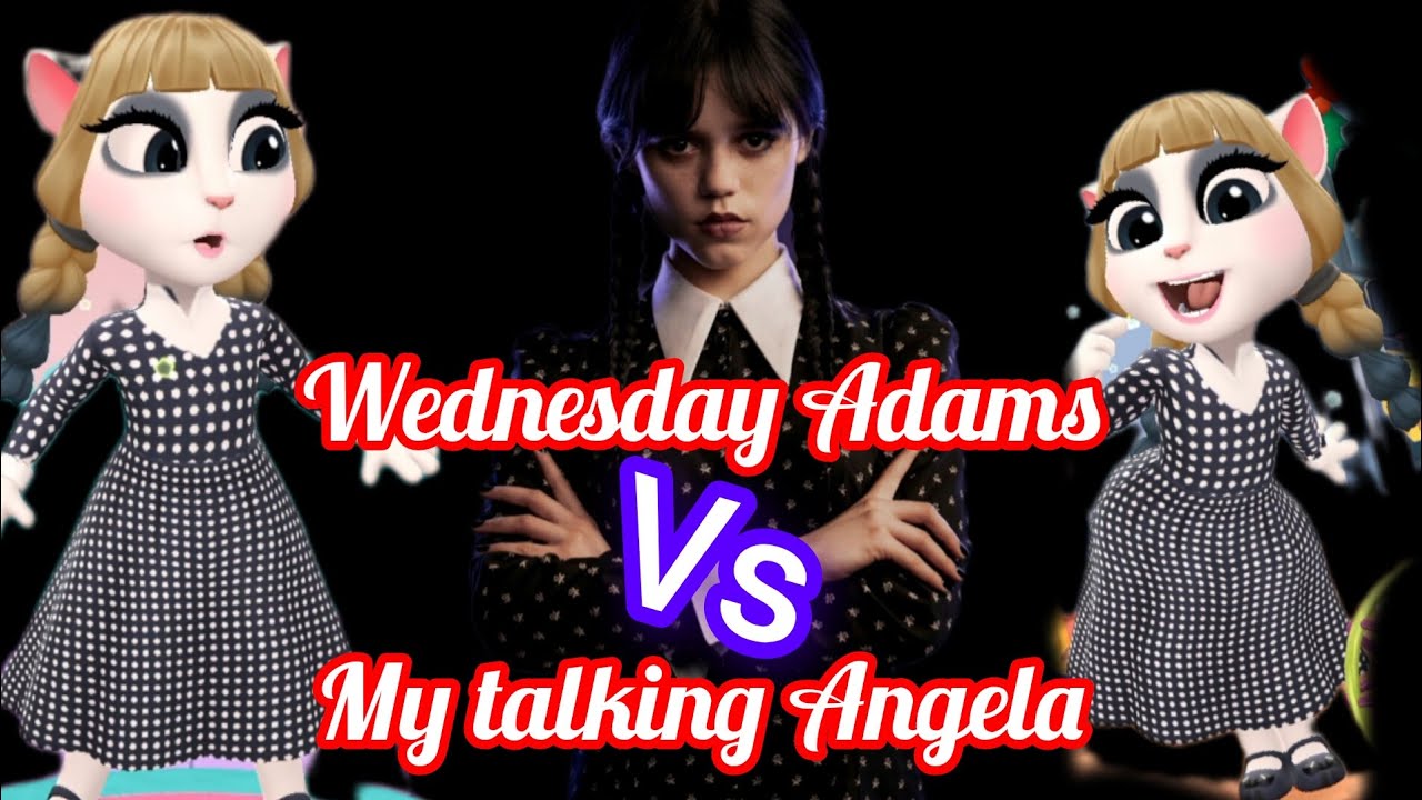 My talking Angela 2||Wednesday Adams makeover by talking Angela ...