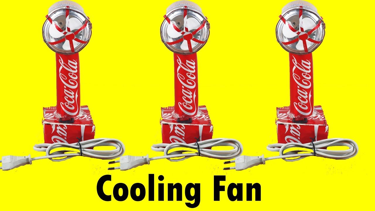 "Cooling Fan" How to make a Cooling Fan using Coca-Cola Cans Life Hack ...