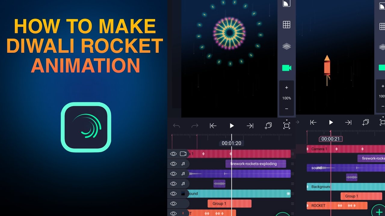 How To Make Diwali Rocket Blast Animation In Alight Motion - YouTube