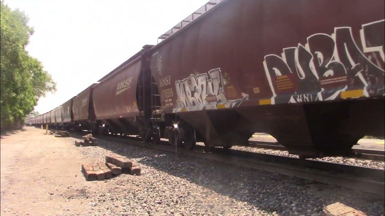 #6/3/23 A CSX #WB WB Train Grain Leading With BNSF Triple 3 BNSFs 5112 789 5102. @ Fostoria, OH ...