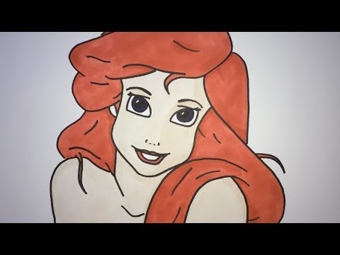 How To Draw Ariel The Little M - YouTube