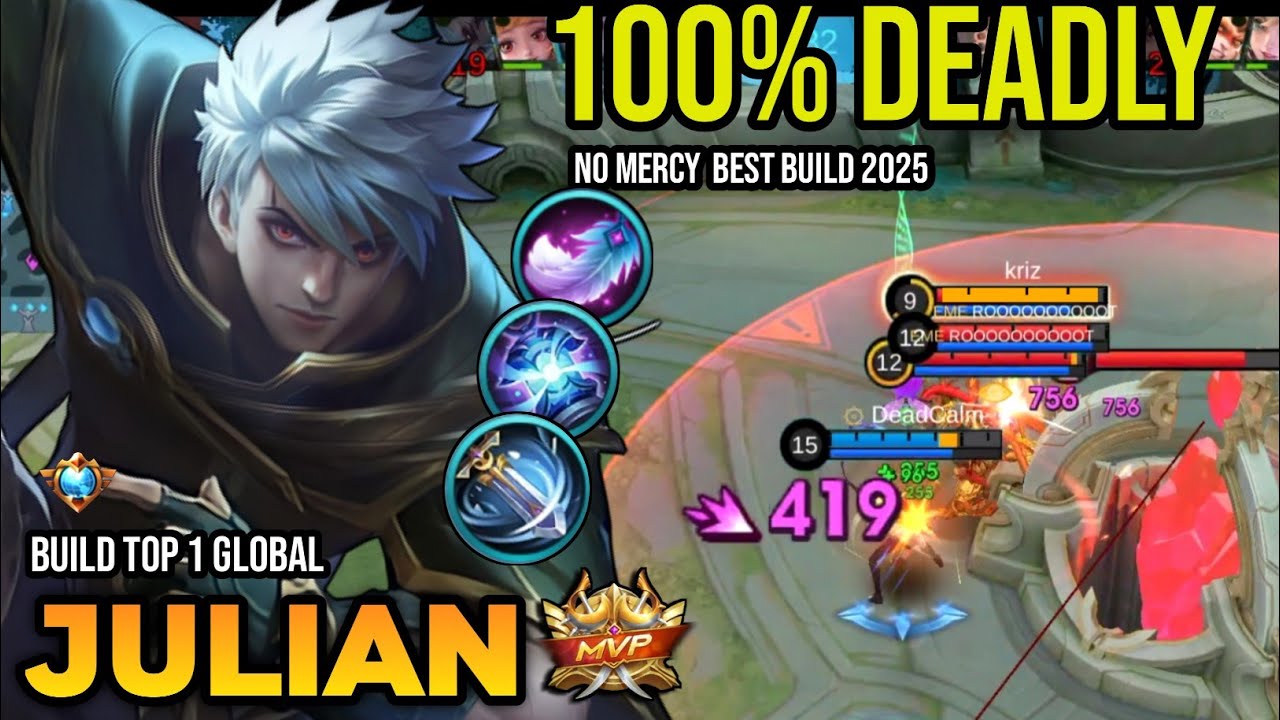 JULIAN BEST BUILD 2025 | BUILD TOP 1 GLOBAL JULIAN GAMEPLAY | MOBILE ...