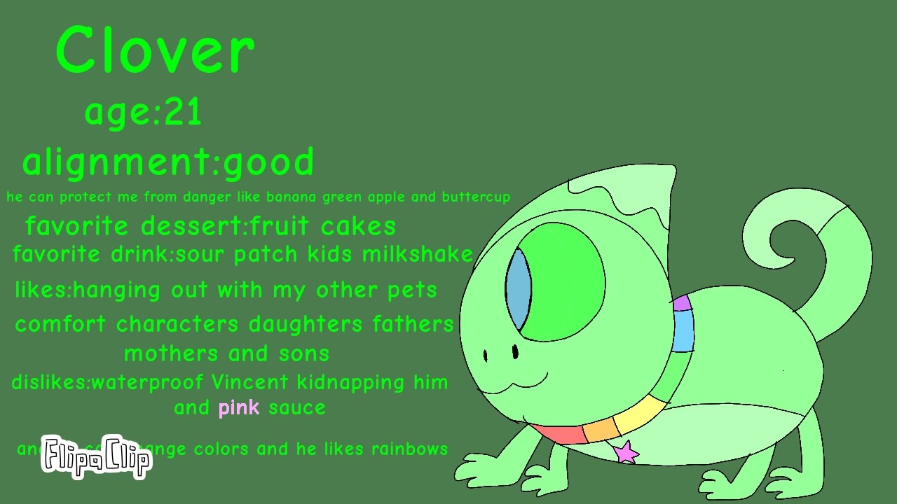 Clover the chameleon+something again - YouTube