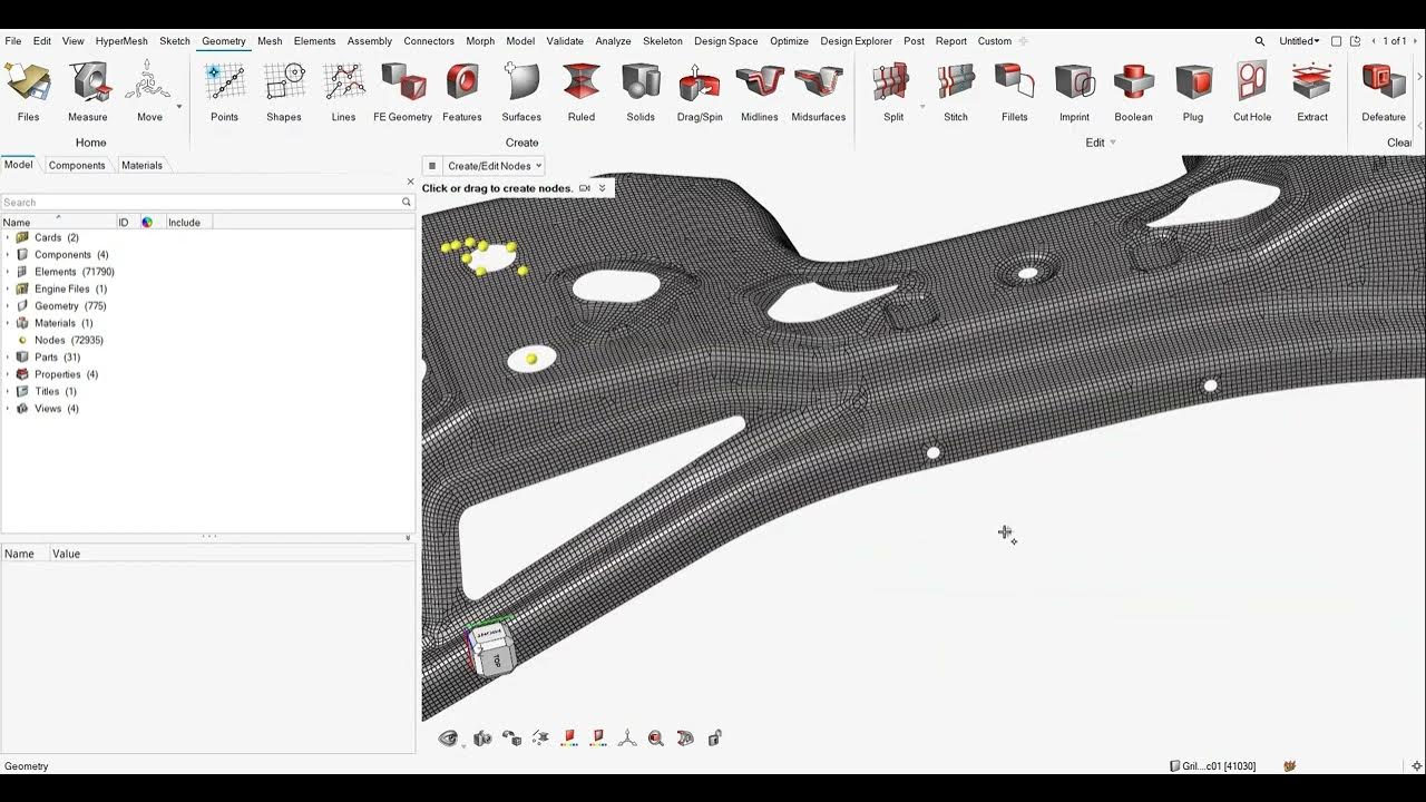HyperWorks 2021: Creation and Deletion Temporary Nodes - YouTube