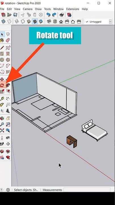 How To Use Rotate Tool In SketchUp #shorts #sketchup # ...