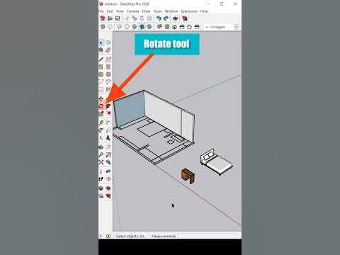 How To Use Rotate Tool In SketchUp #shorts #sketchup #sketchupforbeginners - YouTube