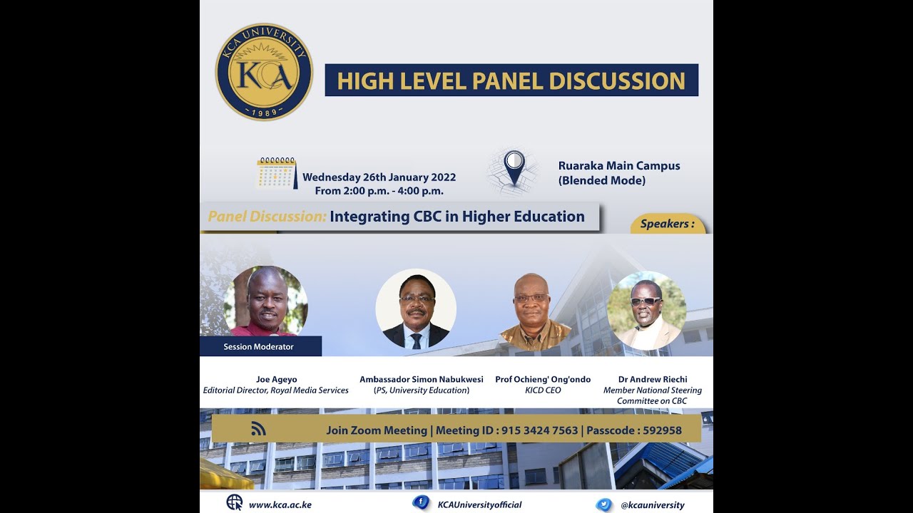 High Level Panel Discussion : Integrating CBC in Higher Education - YouTube