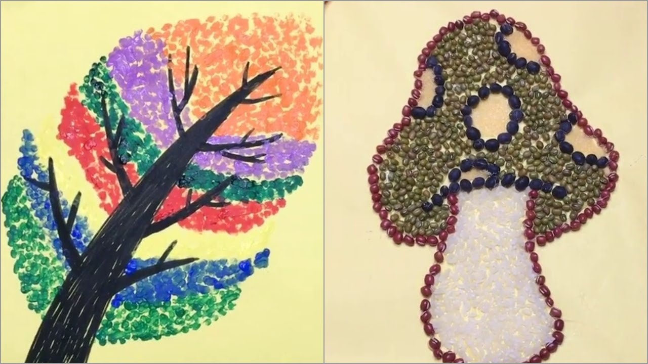 Creative Nature Art with Paint and Paper | Step by Step Tutorial - YouTube