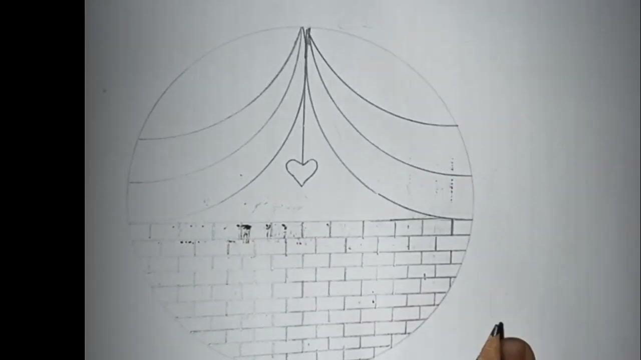 How to draw a circle art scenery step by step easy drawing tutorial for ...