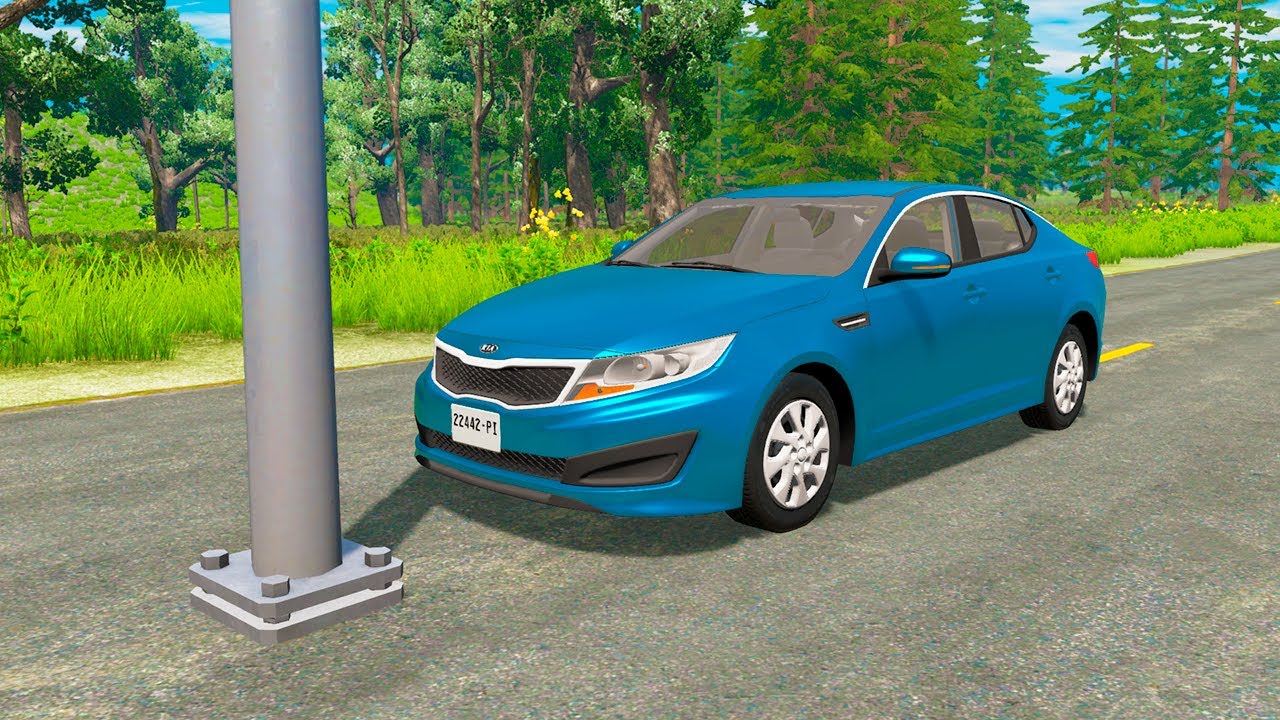 Kia Optima VS Pillar – BeamNG.Drive - YouTube