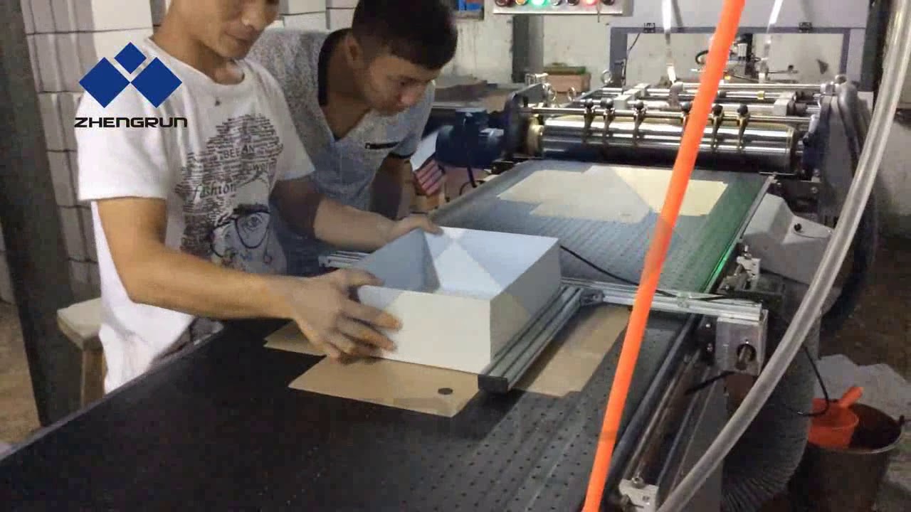 RB420D semi-auto box making machine - YouTube