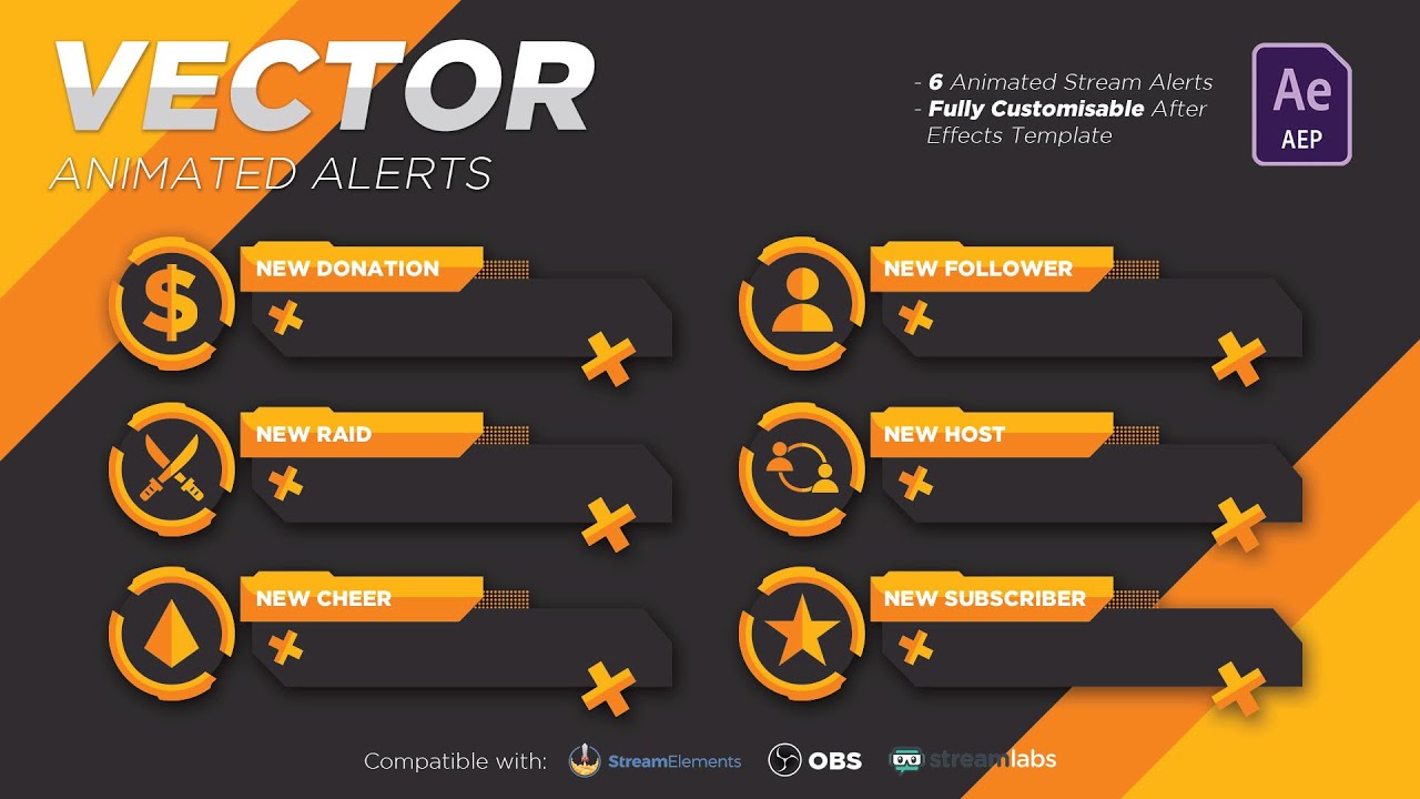 "Vector" Animated Stream Alerts Tutorial - YouTube
