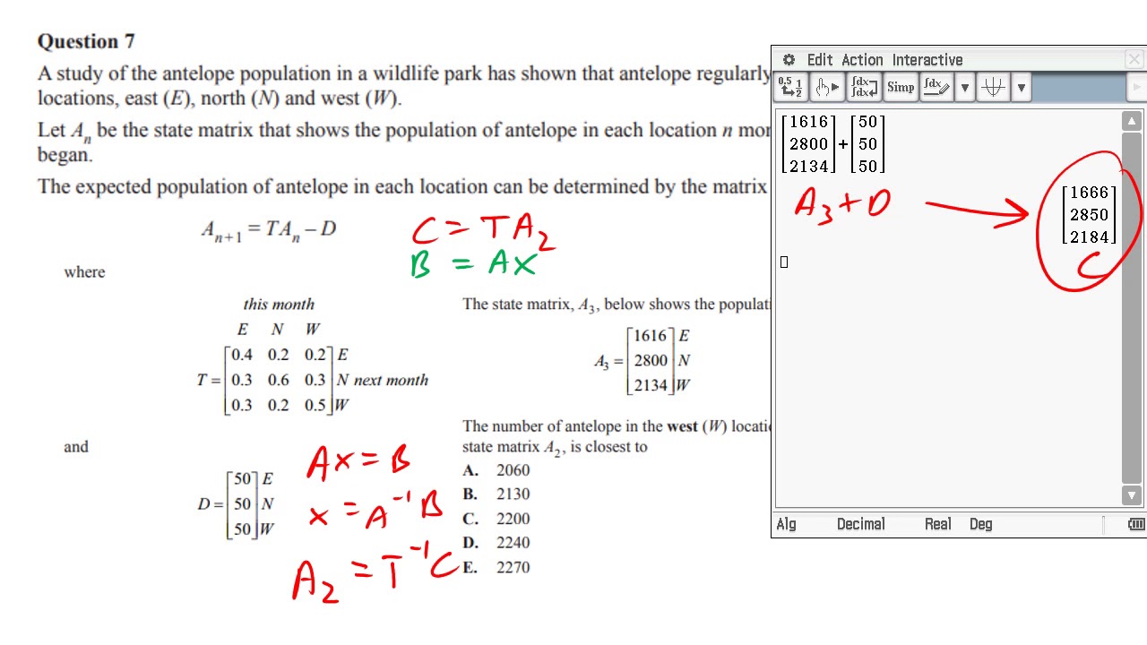 Transition Matrices - Part 2 Exam Examples - YouTube