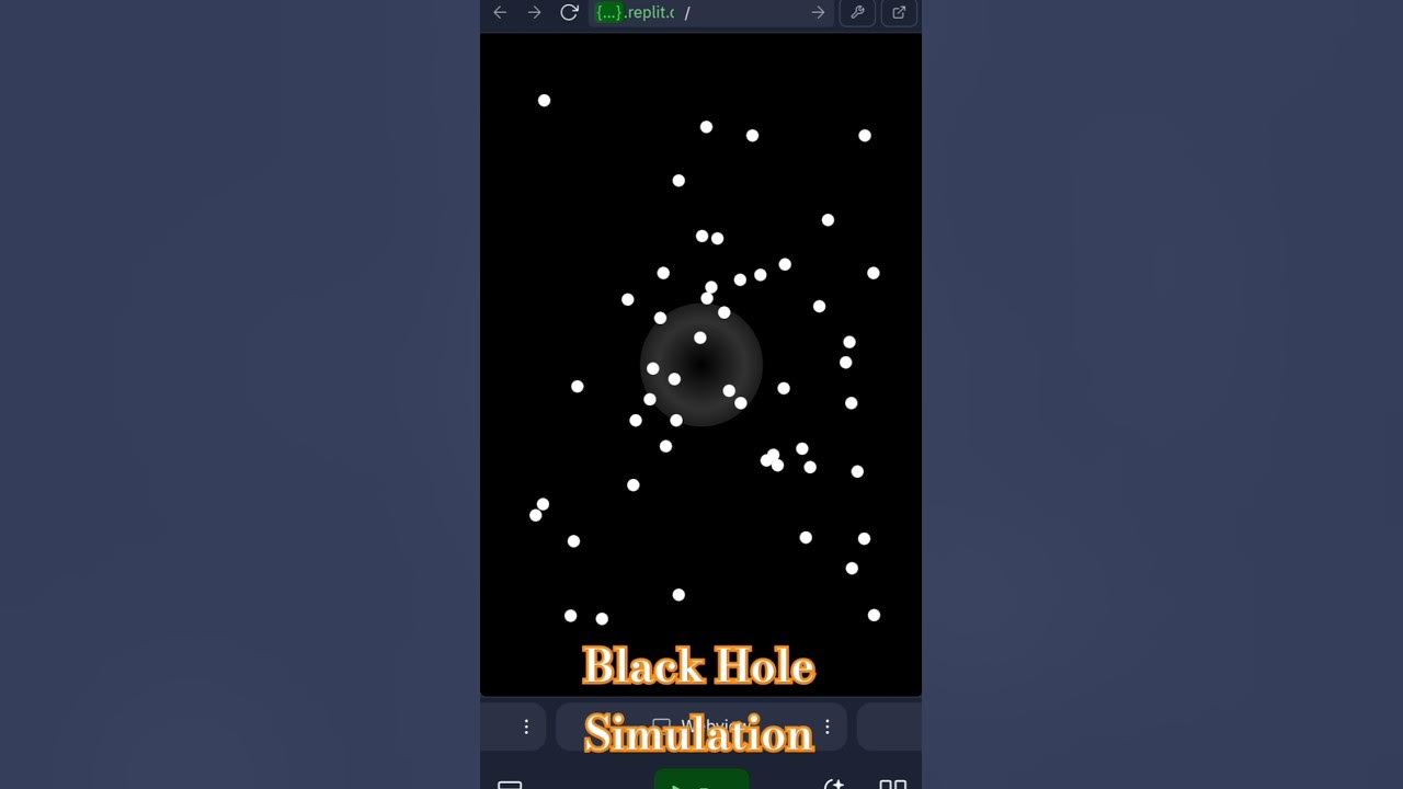 Black Hole Simulation ||#html #css #js #black #space #codingwebdesign - YouTube