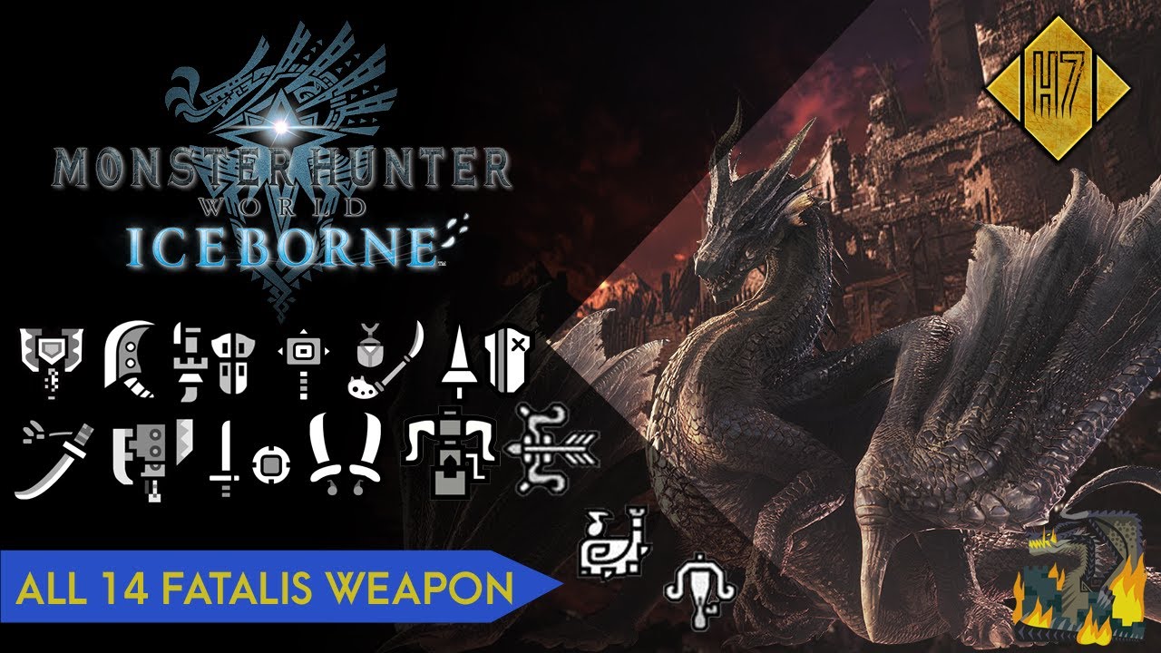 ALL 14 WEAPON DESIGN OF FATALIS SHOWCASE | MHW ICEBORNE | WHICH IS YOUR ...