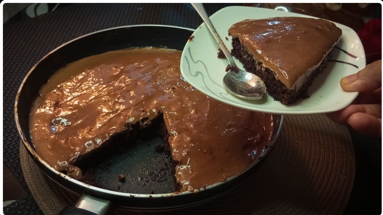 Chocolate Cake In Fry Pan | No Bake Chocolate Cake By 6 Flavours - YouTube