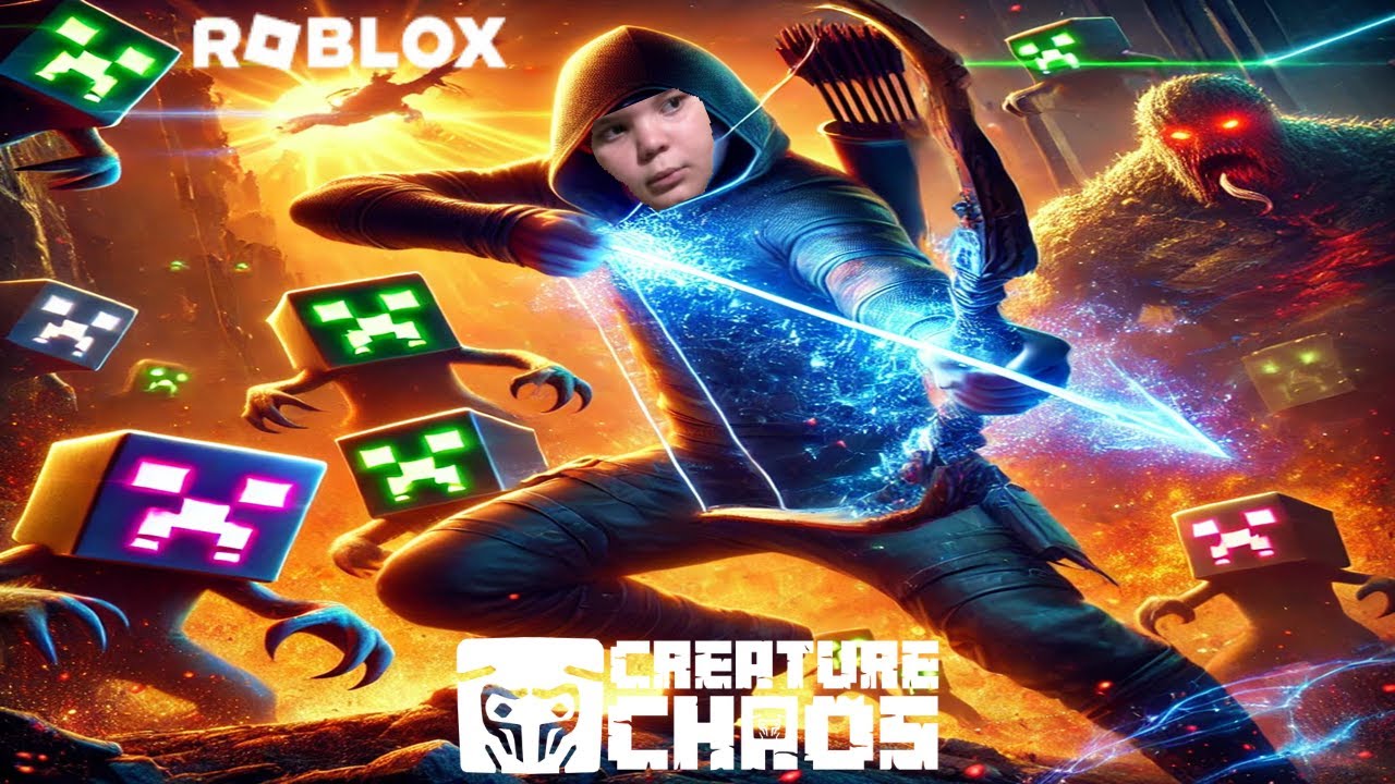 Virei um arqueiro e enfrentei os Creepers no Roblox (Creature Chaos ...