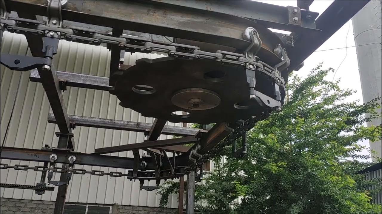 Overhead Chain Conveyor - YouTube