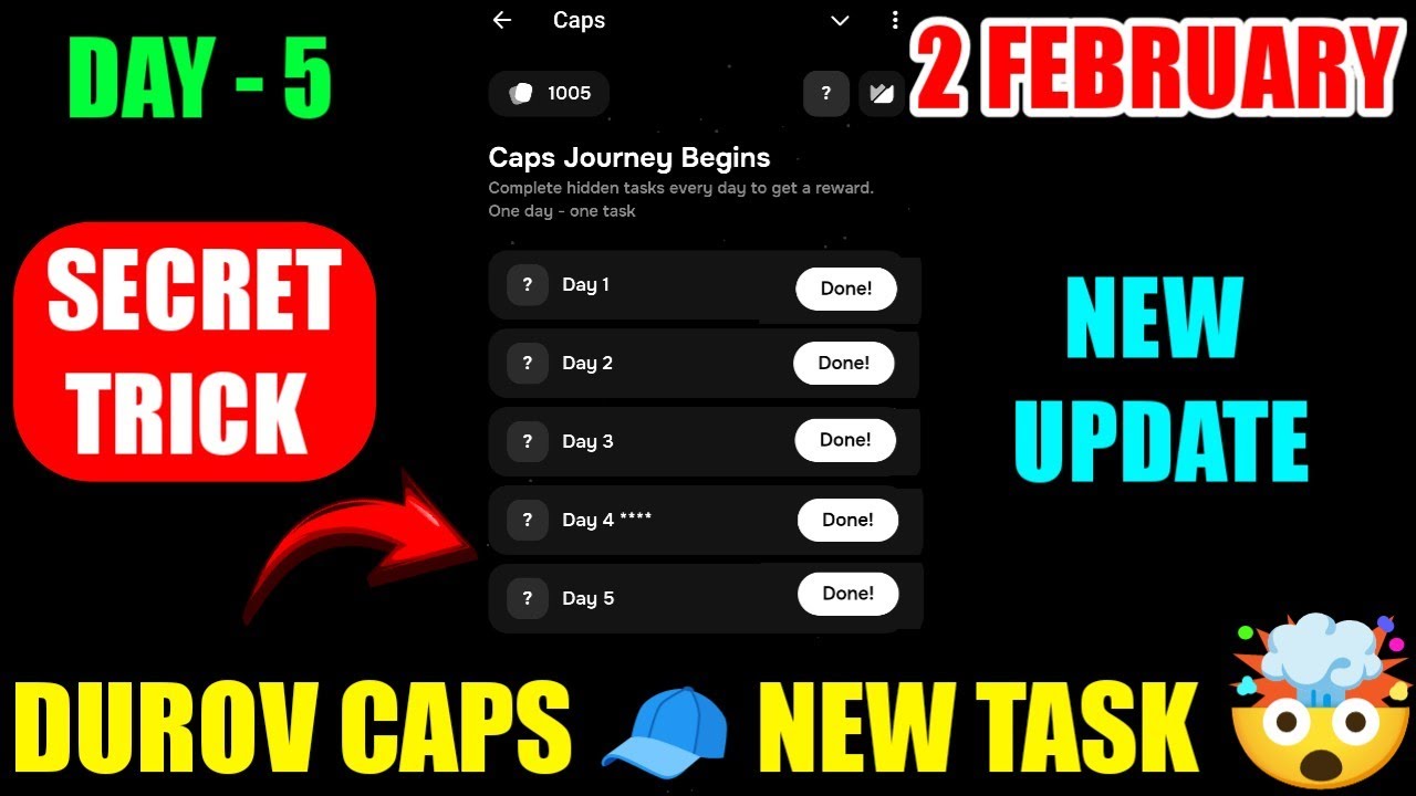 Caps New Task Hidden Task Day 5 | How To Complete Caps Hidden Task Day 5 | Caps Airdrop Hidden ...