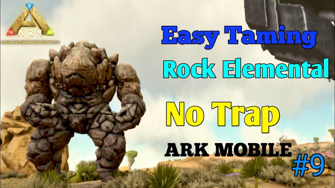 Solo Taming a Rock Elemental in ARK Mobile Without a Trap🔥🔥 Scorched ...