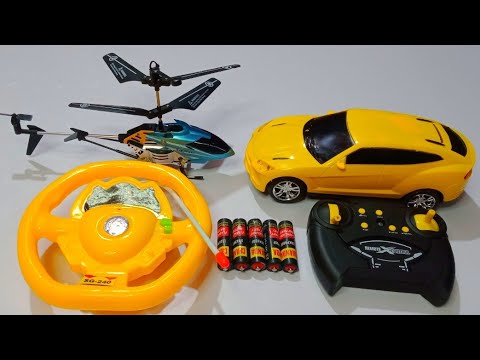 RC Helicopter Radio Remote Control Yellow Car Unboxing Review & Fly ...