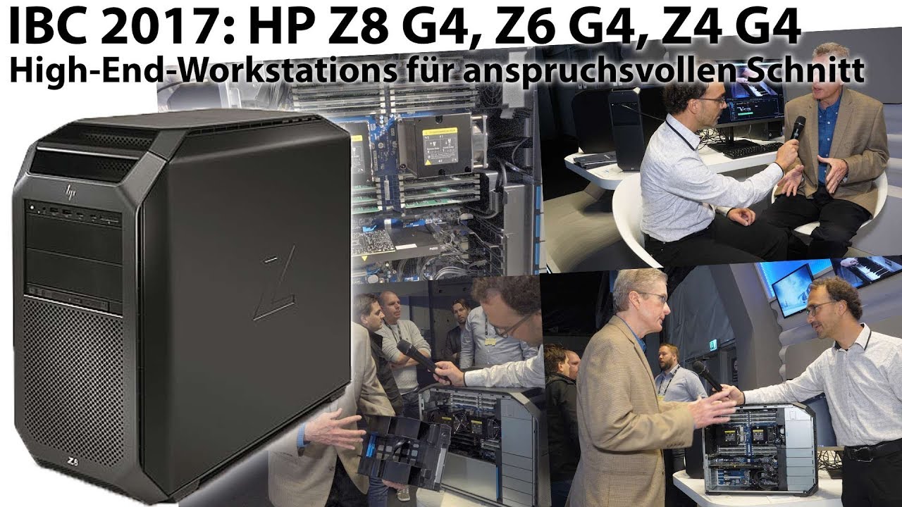 IBC 2017: HP Workstations Z8 G4, Z6 G4, Z4 G4 - Details (english) - YouTube