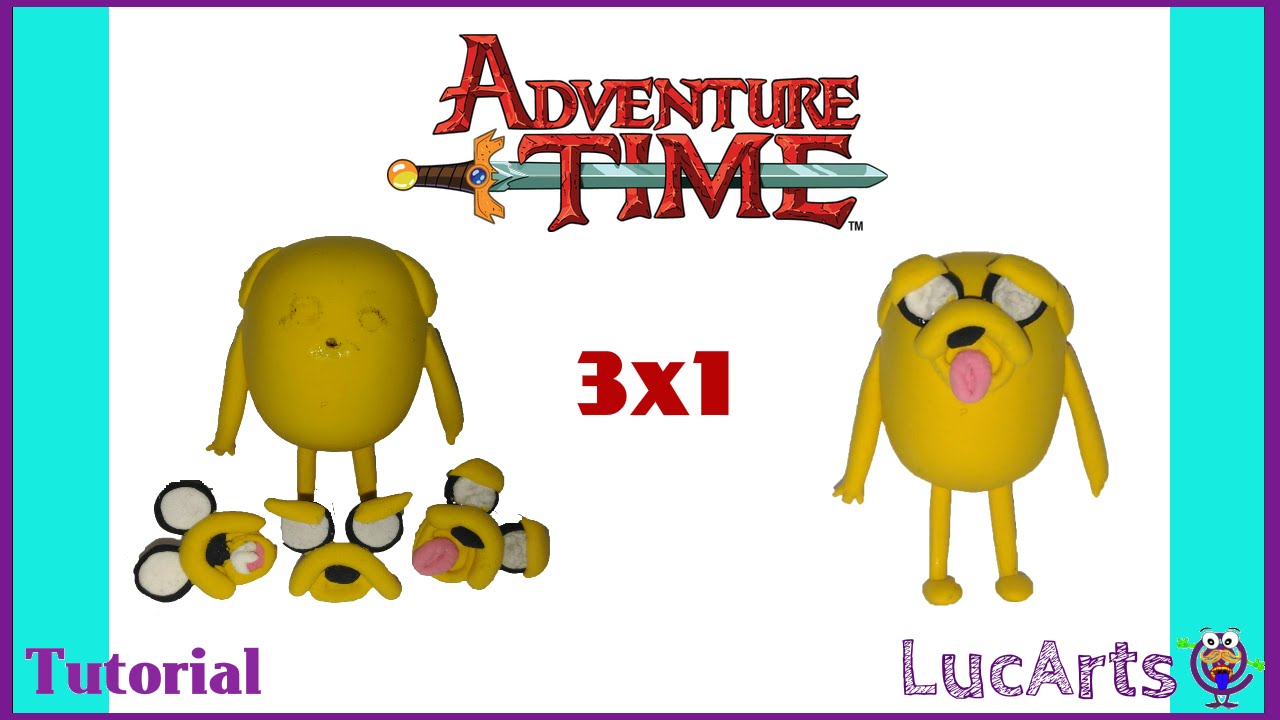 Jake the Dog Adventure Time Polymer Clay Tutorial/ Jake el Perro con ...
