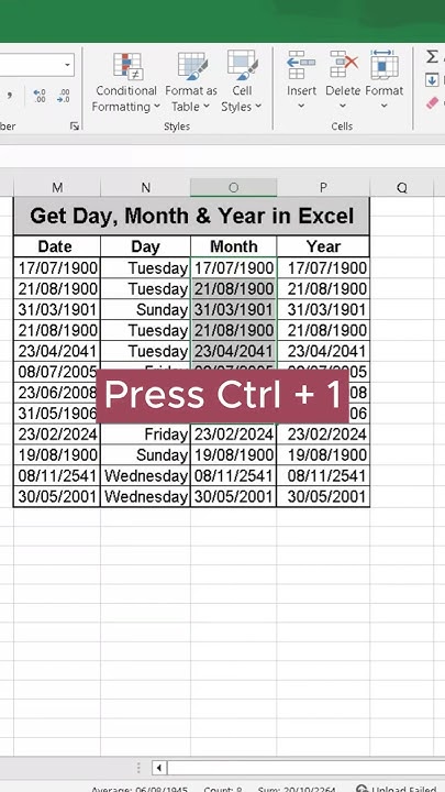 Date trick in excel. #date #exceltips #shortsviral - YouTube