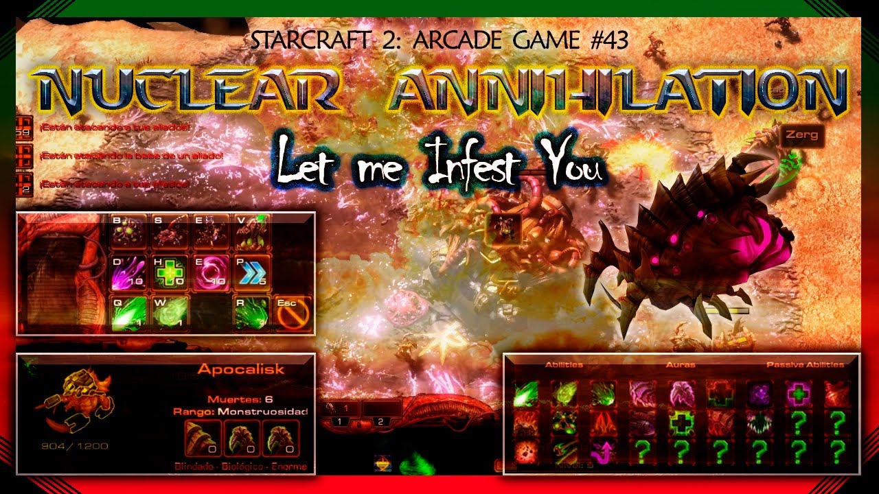 Starcraft 2 (Arcade Game #43) - NUCLEAR ANNIHILATION - Let me Infest ...