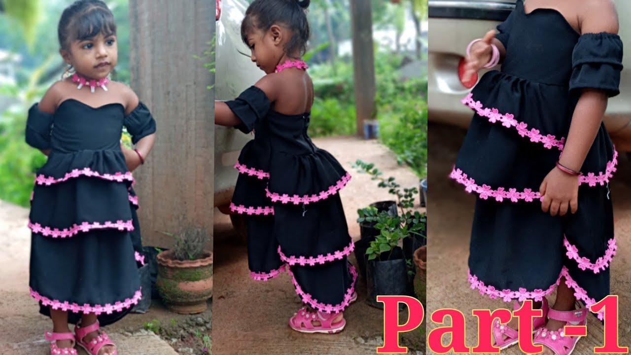 diy designer 3 step frock cutting vedio. Part 1 - YouTube