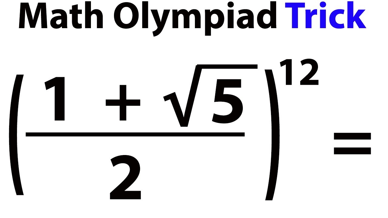 Math Olympiad Trick | You Should Learn This Algebra Trick - YouTube