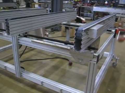 Solar Glass Panel Handling - Conveyor Adjusts Width - YouTube