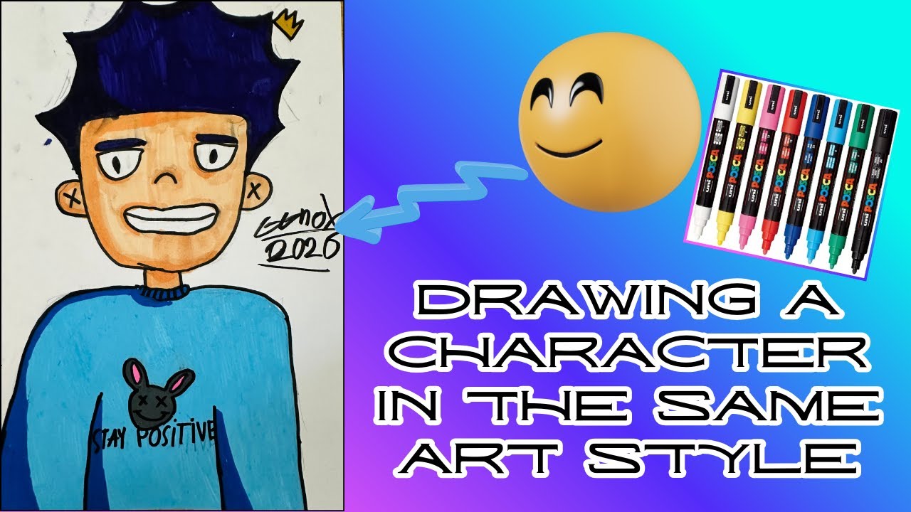 Drawing a Character in the Same Art Style - YouTube