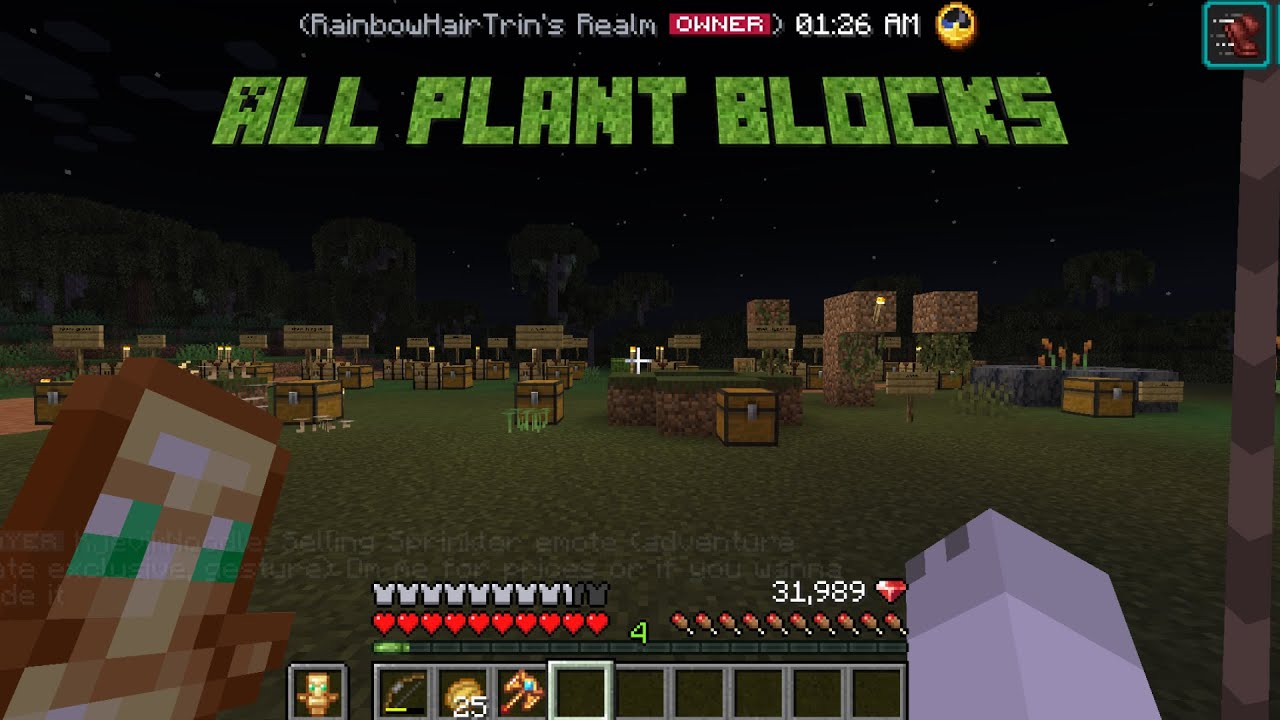 all plant blocks in origin realms - YouTube