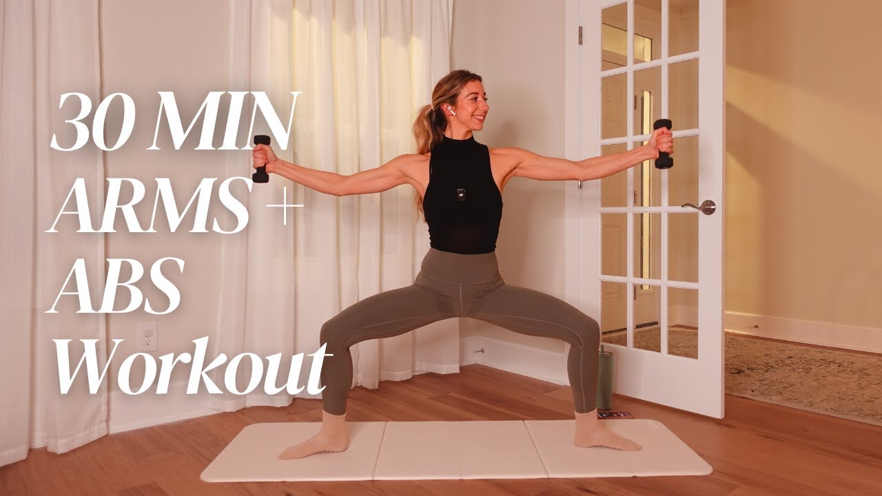30MIN ARMS + ABS Workout | Low Impact + Light Weights - YouTube