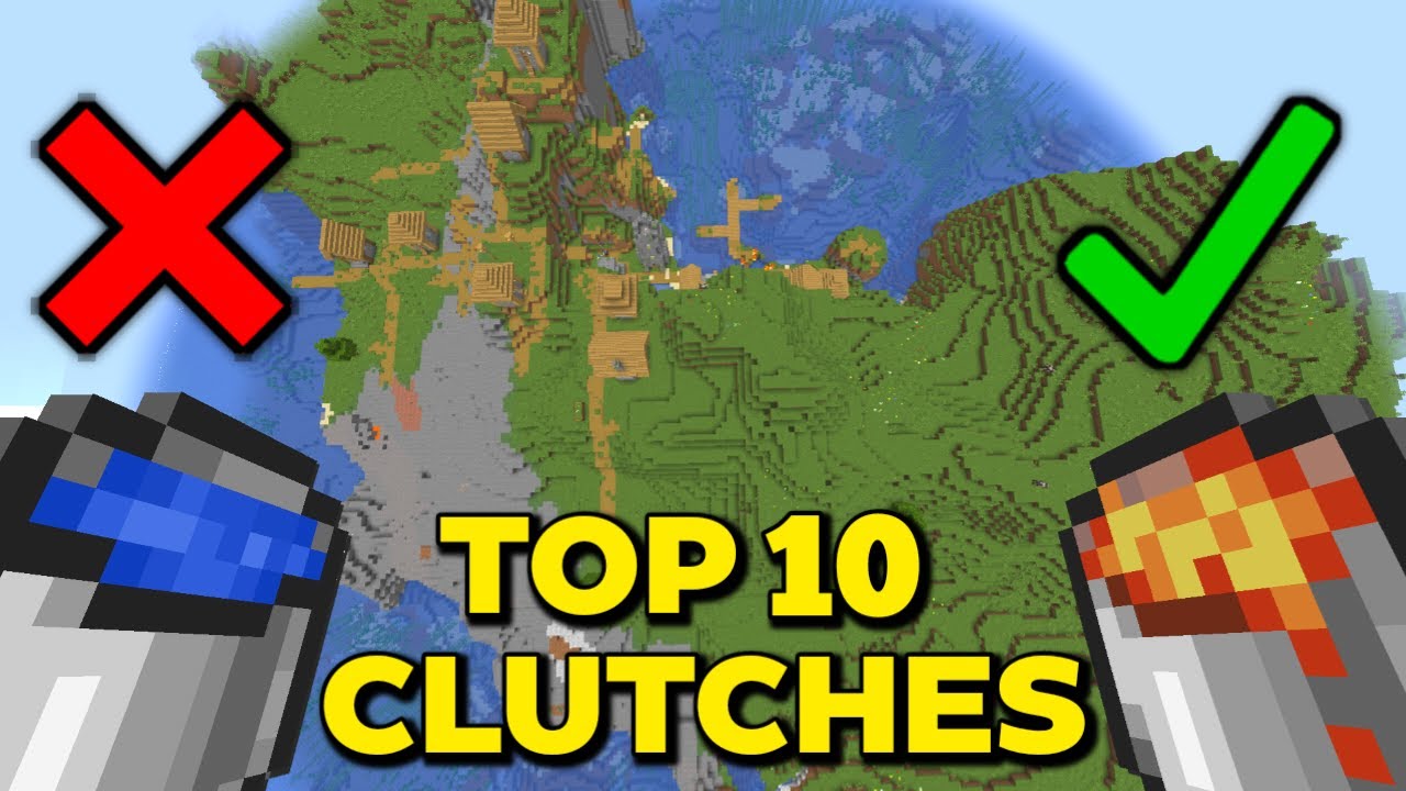 Top 10 Clutches to SURVIVE Any Fall in Minecraft! - YouTube