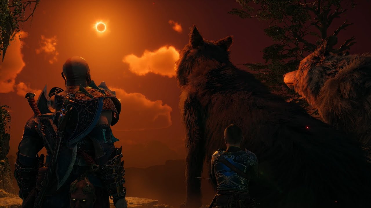 Kratos and Atreus Return the Stolen Moon to the Celestial Wolves | God ...
