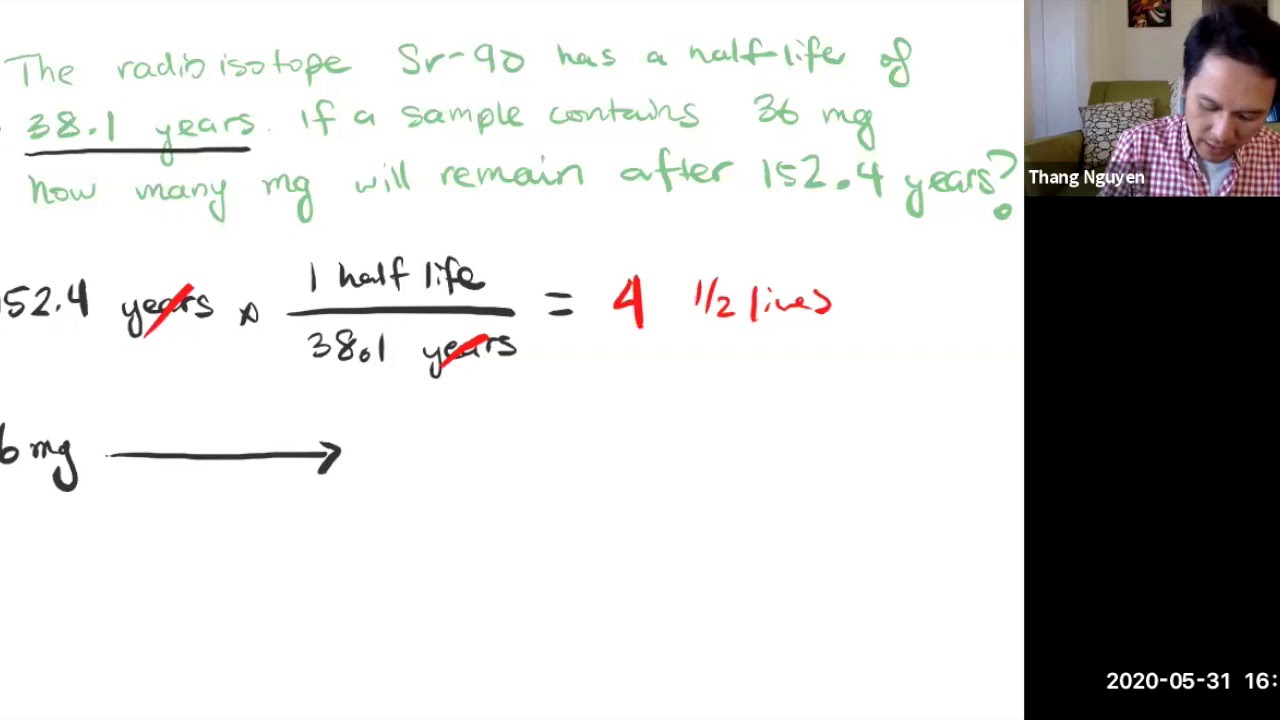Lecture 21.3 Half Life and Radioisotopes - YouTube
