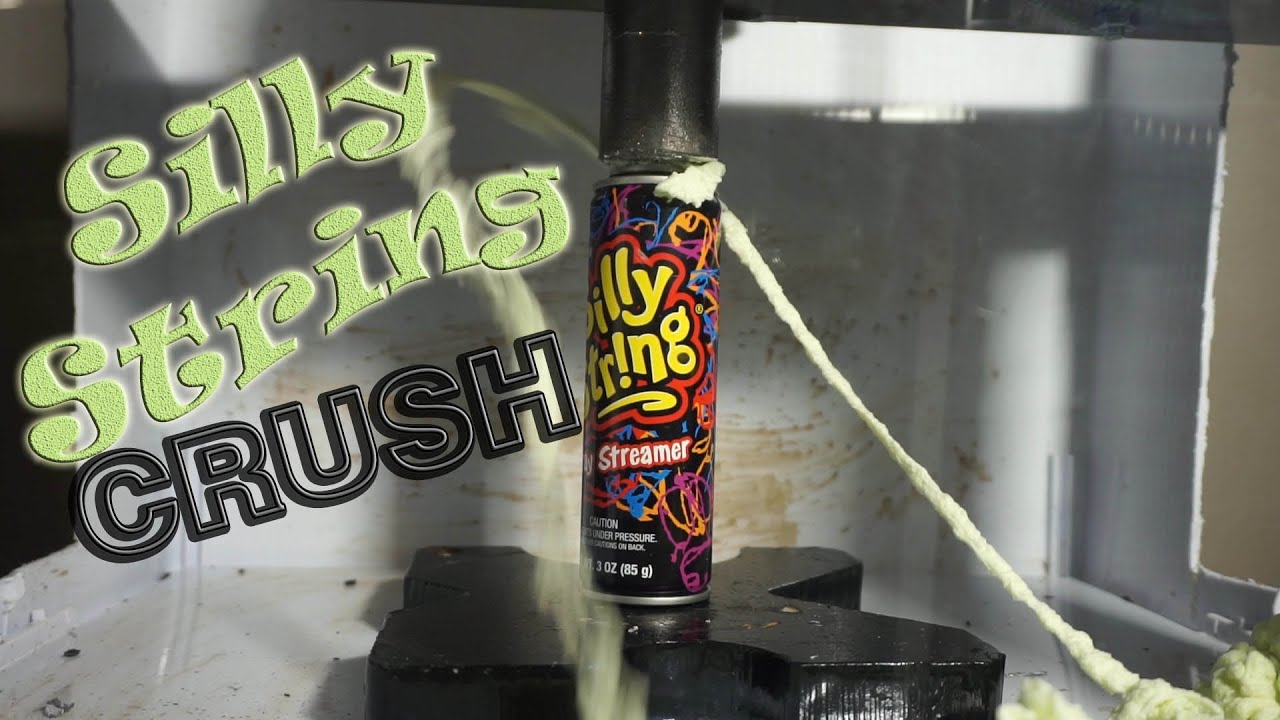 Silly String Crushed by Hydraulic Press - YouTube